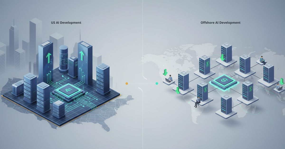 US vs Offshore AI Development Costs - Riseup Labs